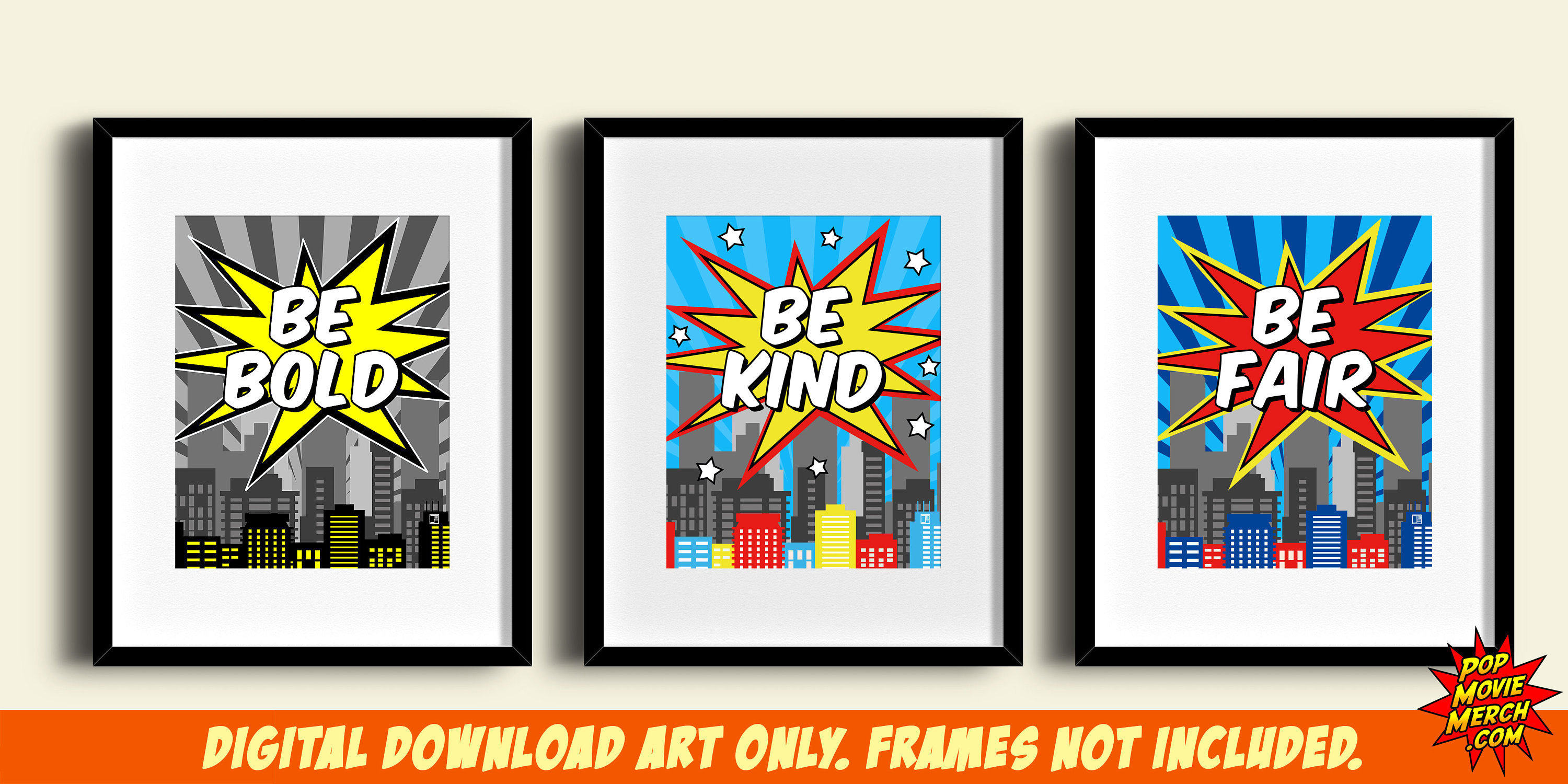 Superhero Inspiration Art Set of 3 Printable 8x10 - Office Wall Art ...