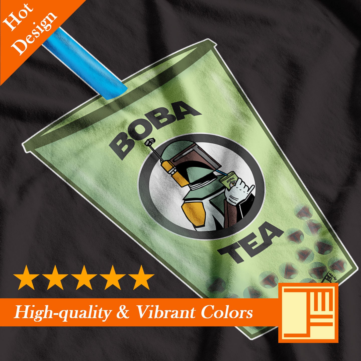 Boba Bounty Hunter Boba Tea Sci-fi T-shirt - Mens / Unisex / Ladies Fit ...