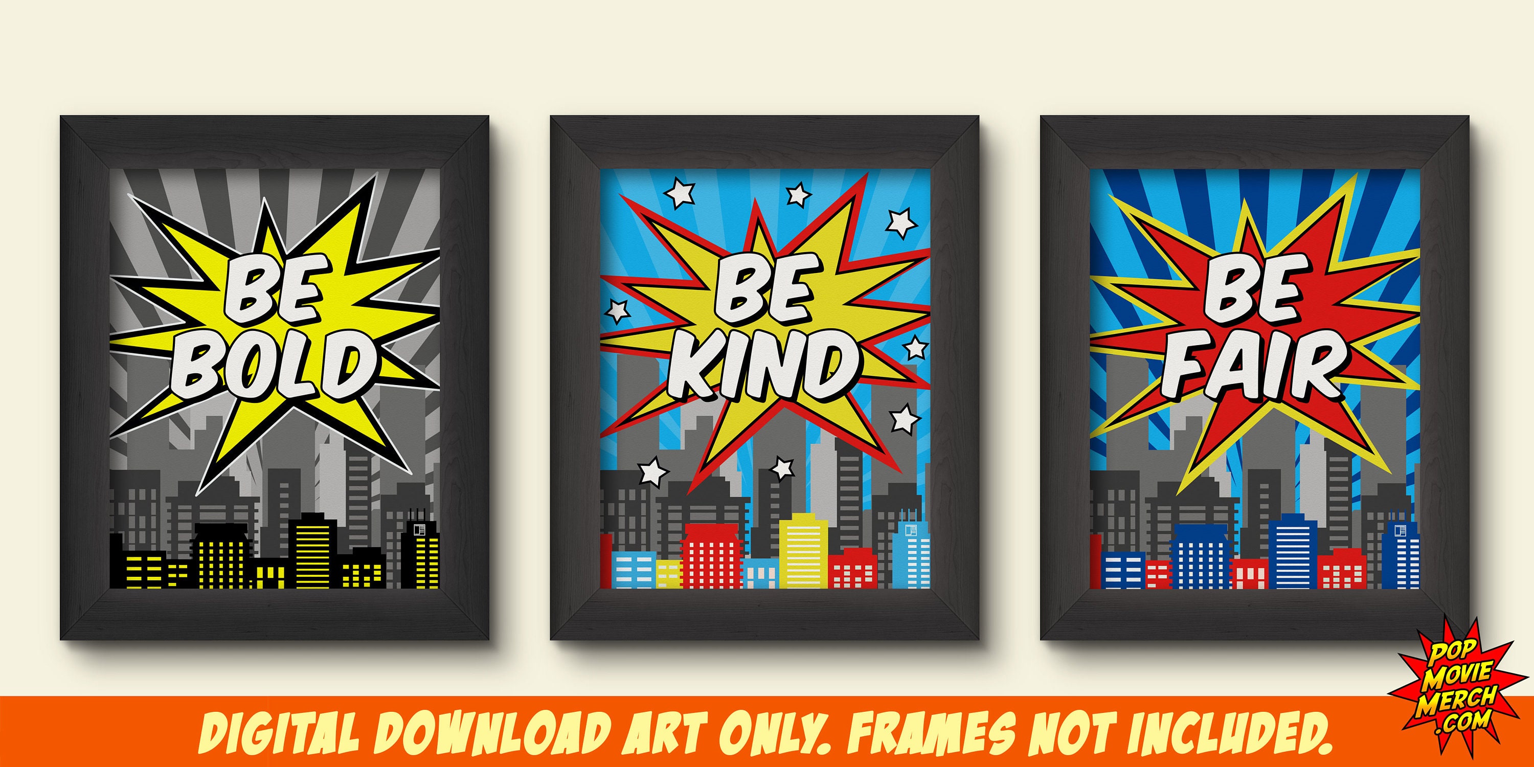 Superhero Inspiration Art Set of 3 Printable 8x10 - Office Wall Art ...