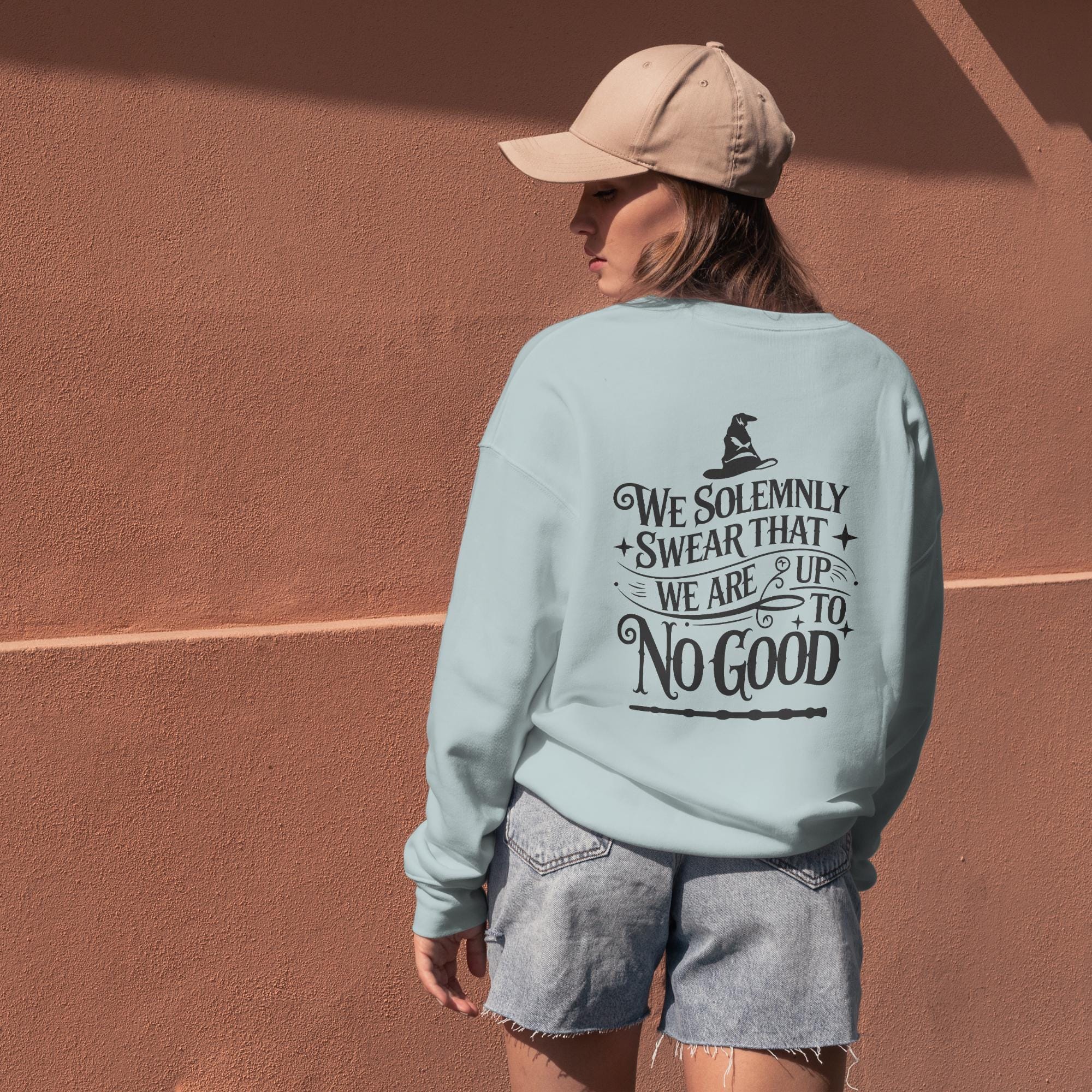 We Solemnly Swear That We Are up to No Good SVG File, Wizard Hat Quote ...