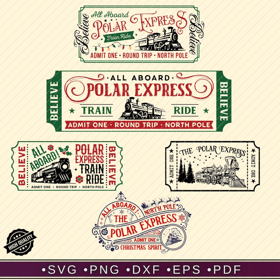 Polar Express SVG Bundle, Believe Polar Express, North Pole, Train ...