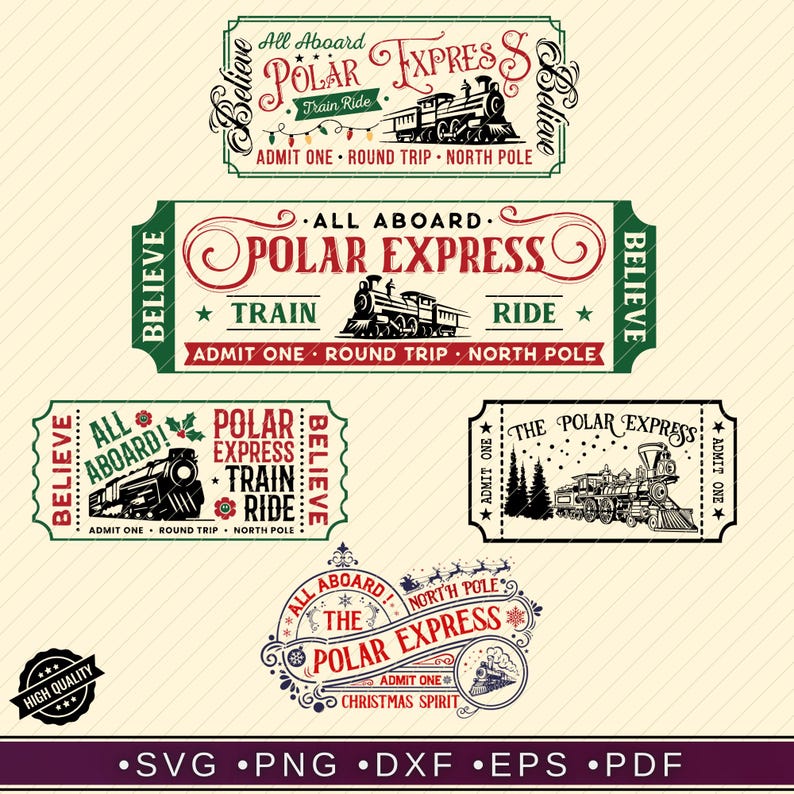 Polar Express SVG Bundle, Believe Polar Express, North Pole, Train ...