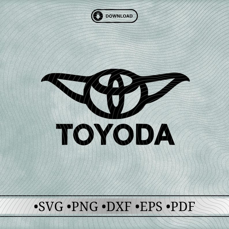 Toyoda Svg, Png, Dxf, Eps, Pdf, Baby Yoda Cricut, Toyota, Laser Cutting ...