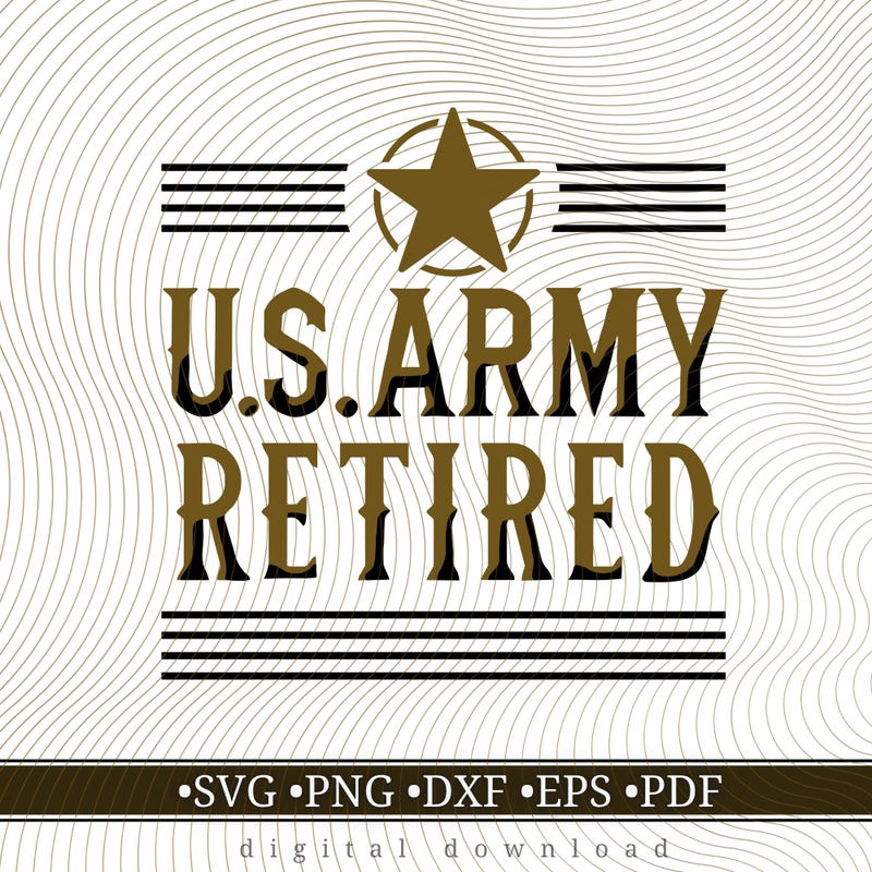 Us Army Retired Svg - Etsy