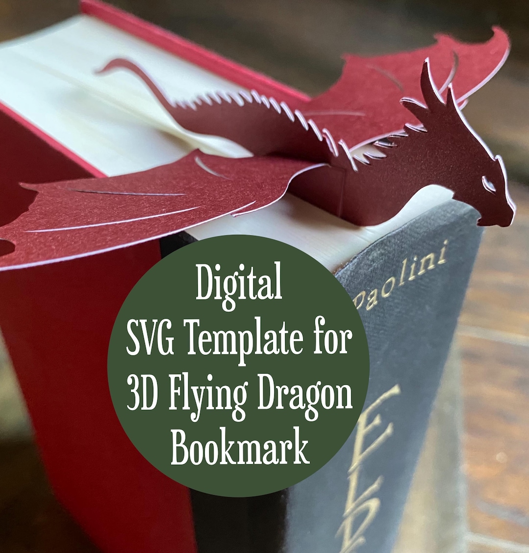 Dragon Bookmark SVG Template - Digital Cut Files for Cricut - Etsy