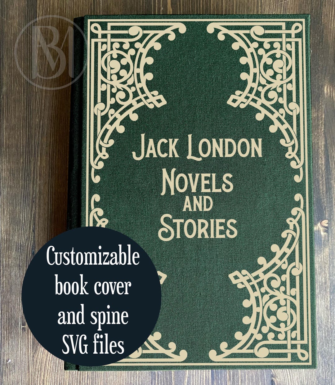 Book Cover and Spine SVG - Scroll Customizable Bookbinding Digital File ...