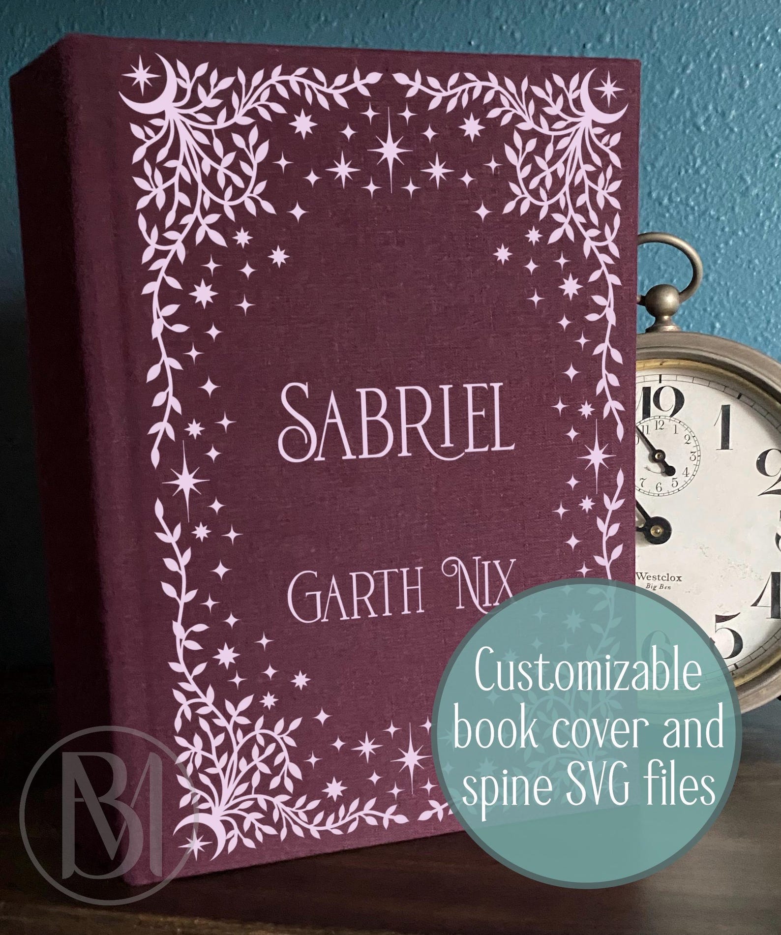 Book Cover and Spine SVG - Romantasy Customizable Bookbinding Digital ...