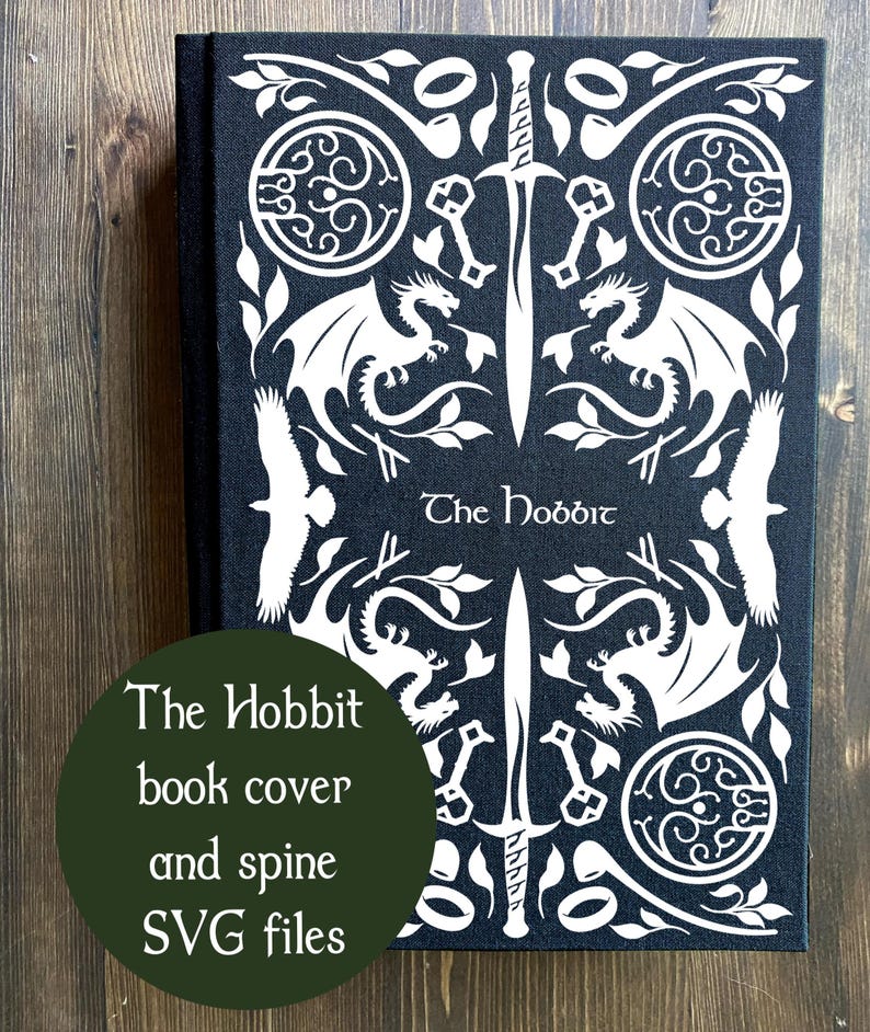 The Hobbit Book Cover and Spine - Bookbinding SVG File for HTV - Etsy