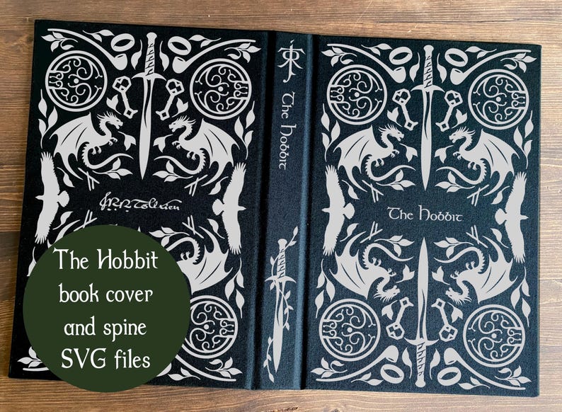 The Hobbit Book Cover and Spine - Bookbinding SVG File for HTV - Etsy