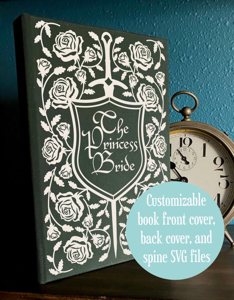 Book Cover and Spine SVG - Sword and Shield - Customizable Bookbinding ...