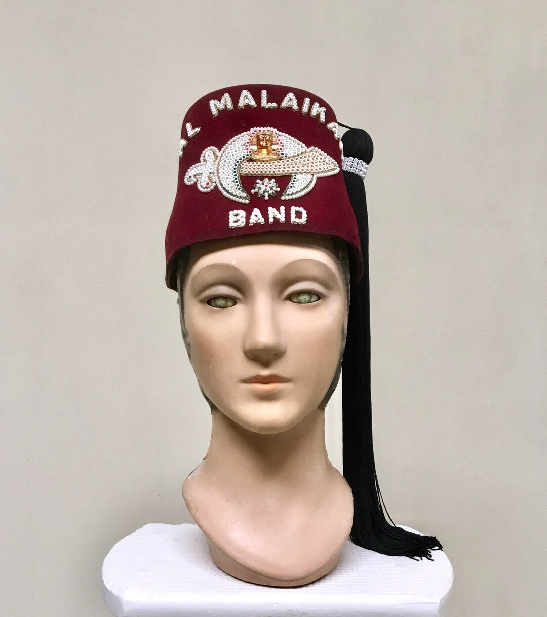 Vintage 1960s Shriners Band Fez, Al Malaikah Los Angeles Temple ...