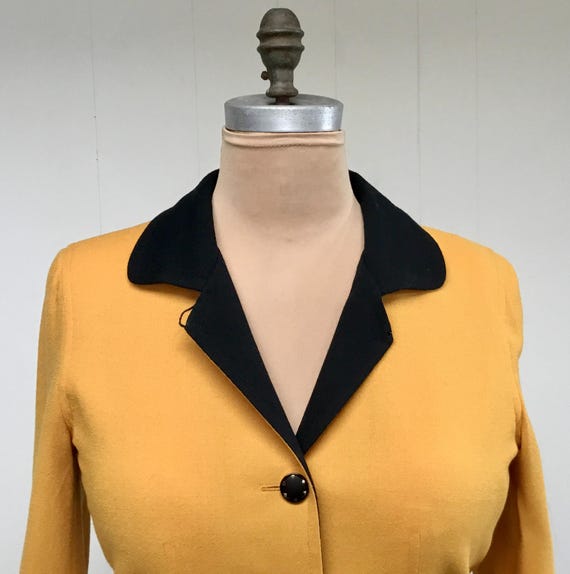 Vintage 1980s/90s Lilli Ann Jacket, Gold and Black Wo… - Gem