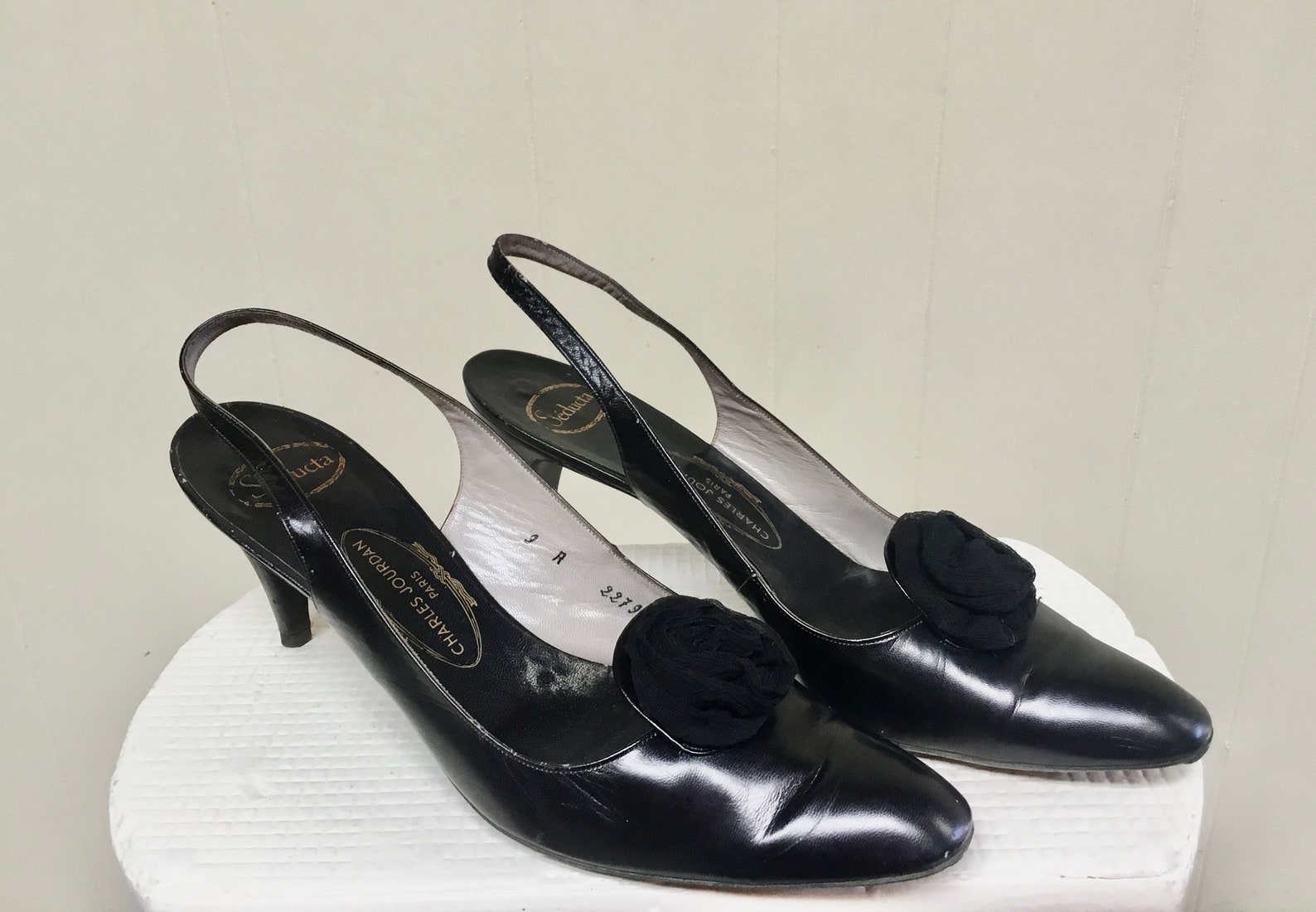 Vintage 1960s Charles Jourdan Paris Shoes Black Leather | Etsy