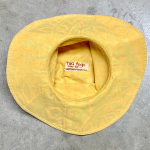 Vintage 1960s Iconic Tiki Togs Floppy Hat, 60s Cotton Hand-screened ...