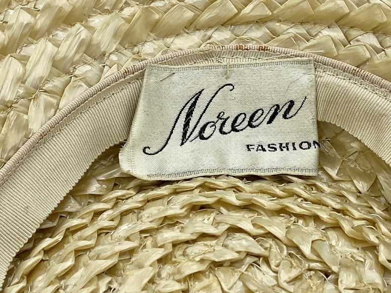 Vintage 1950s Ivory Cello Straw Platter Hat New Look - Etsy