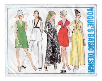 Vintage 1980s Vogue Sewing Pattern 9893, Misses Party Dress, Strapless ...