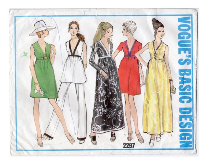Vintage 1980s Vogue Sewing Pattern 9893, Misses Party Dress, Strapless ...