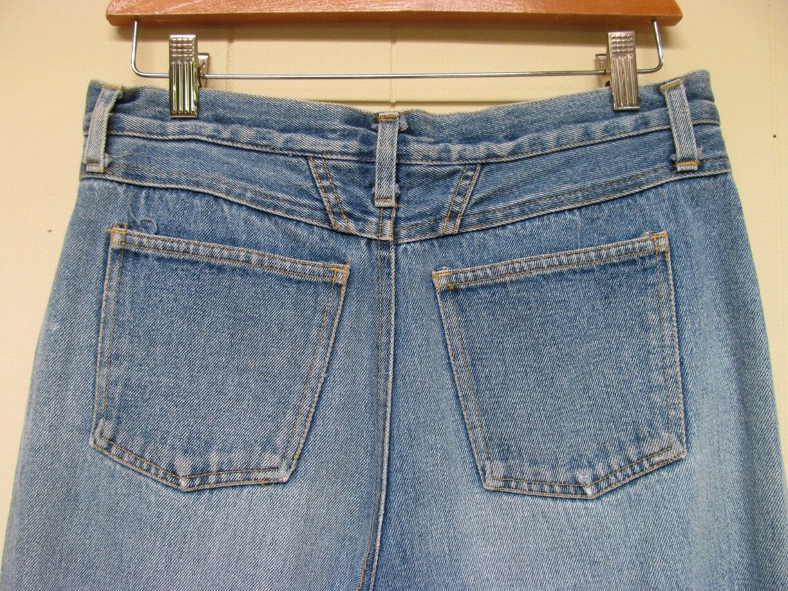 Vintage 1980s Blue Jeans 80s Slouchy Faded Denim Jeans New - Etsy