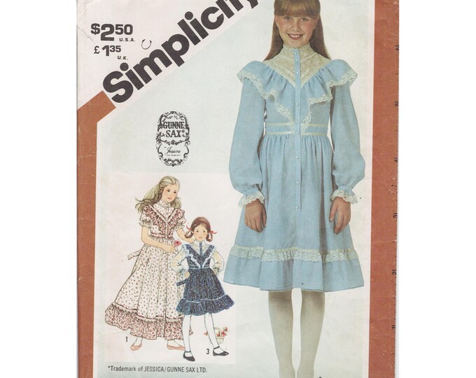 Vintage 1981 Simplicity Sewing Pattern 5437, Gunne Sax Childs and Girls ...
