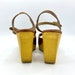 Vintage 1970s Yo Yo's Wedgies, 70s Red Leather Ankle Strap Sandals ...