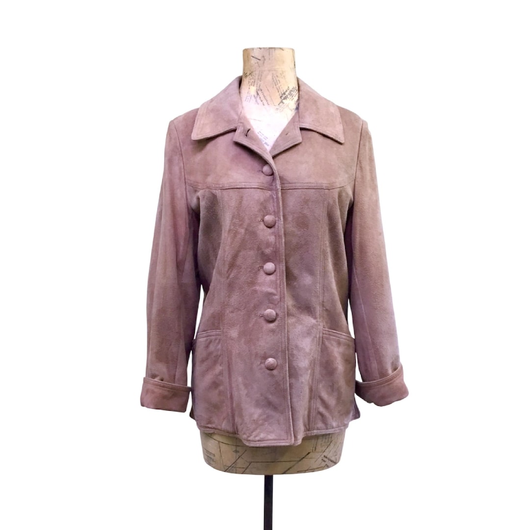 Vintage 1950s Brown Suede Western Jacket, Soft Chamois Casual Coat, 50s ...