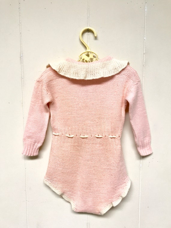 Vintage 1920s 1930s Knit Baby Romper and Booties, Art… - Gem
