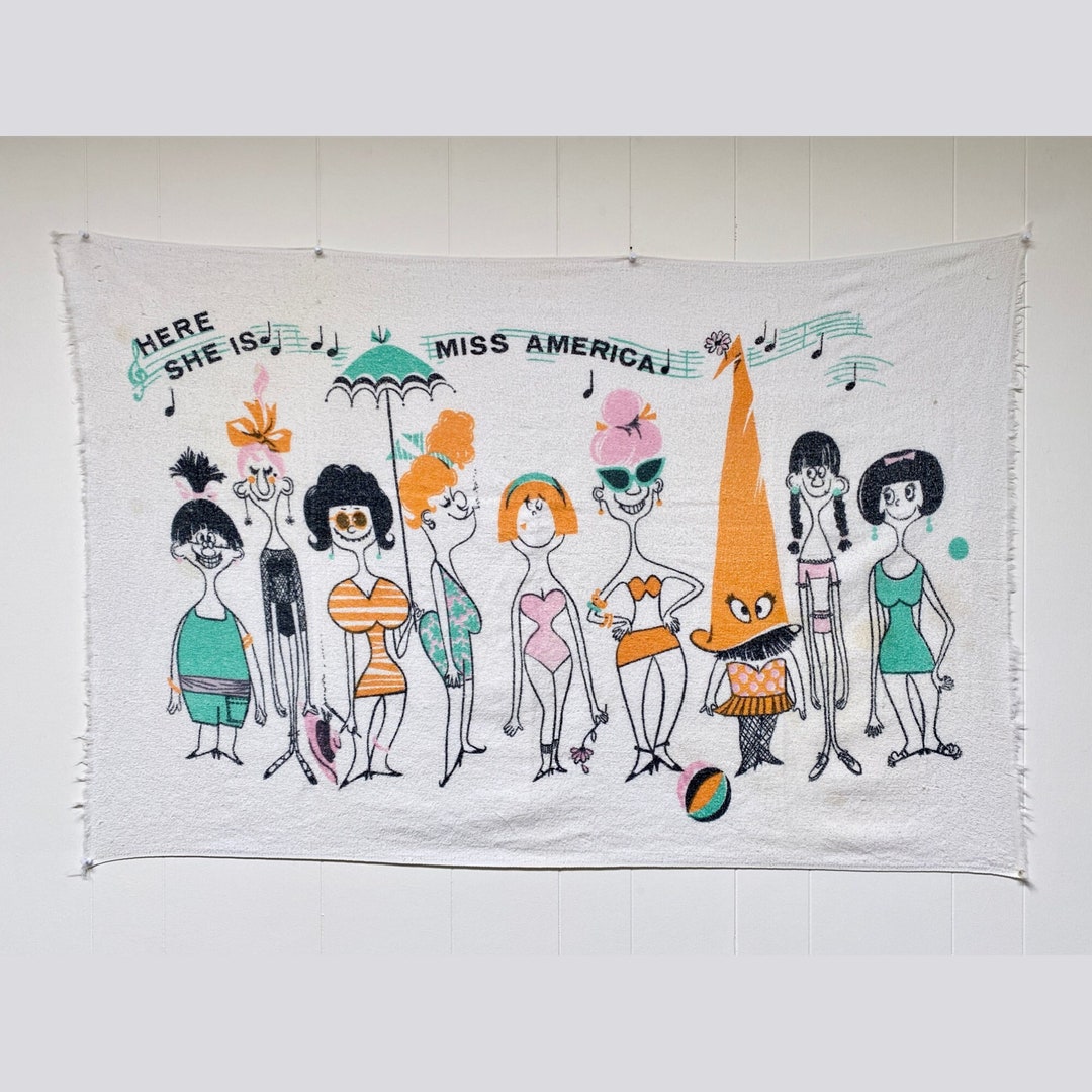 Vintage 1960s Cannon Beach Towel MCM Fun in Sun & Water - Etsy