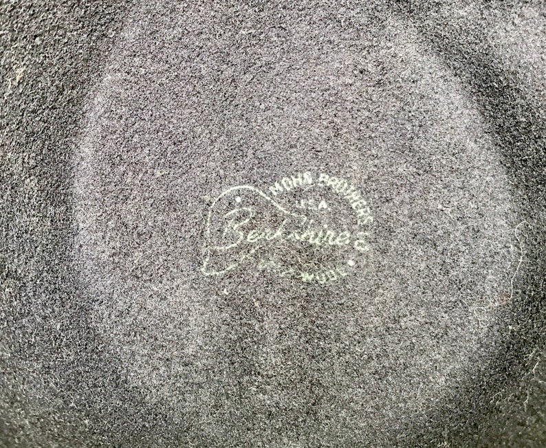 Vintage 1940s Blue Wool Bonnet 40s Navy Felt Cloche Hat with | Etsy