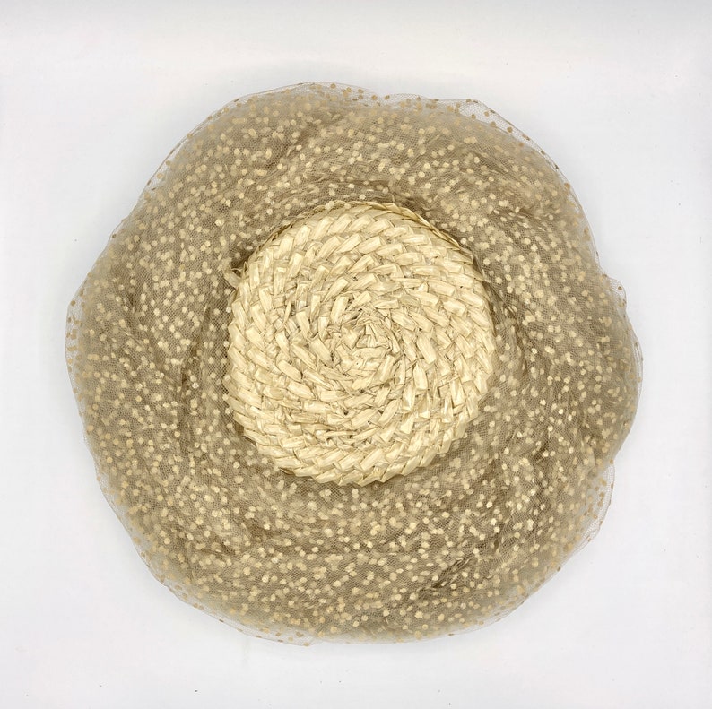 Vintage 1950s Ivory Cello Straw Platter Hat New Look - Etsy