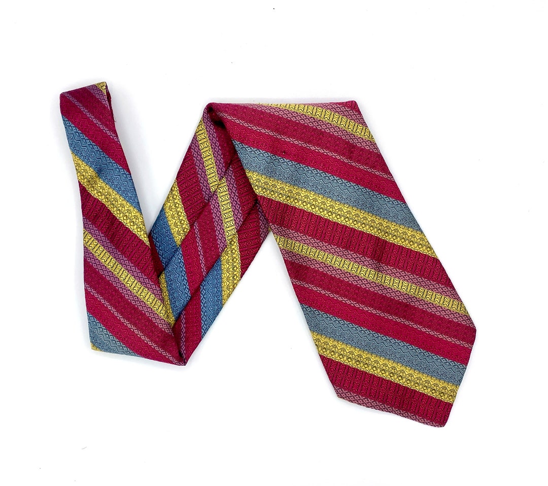 Vintage 1970s Don Loper Rep Tie, 70s Men's 4 1/4" Ultra-wide Striped ...