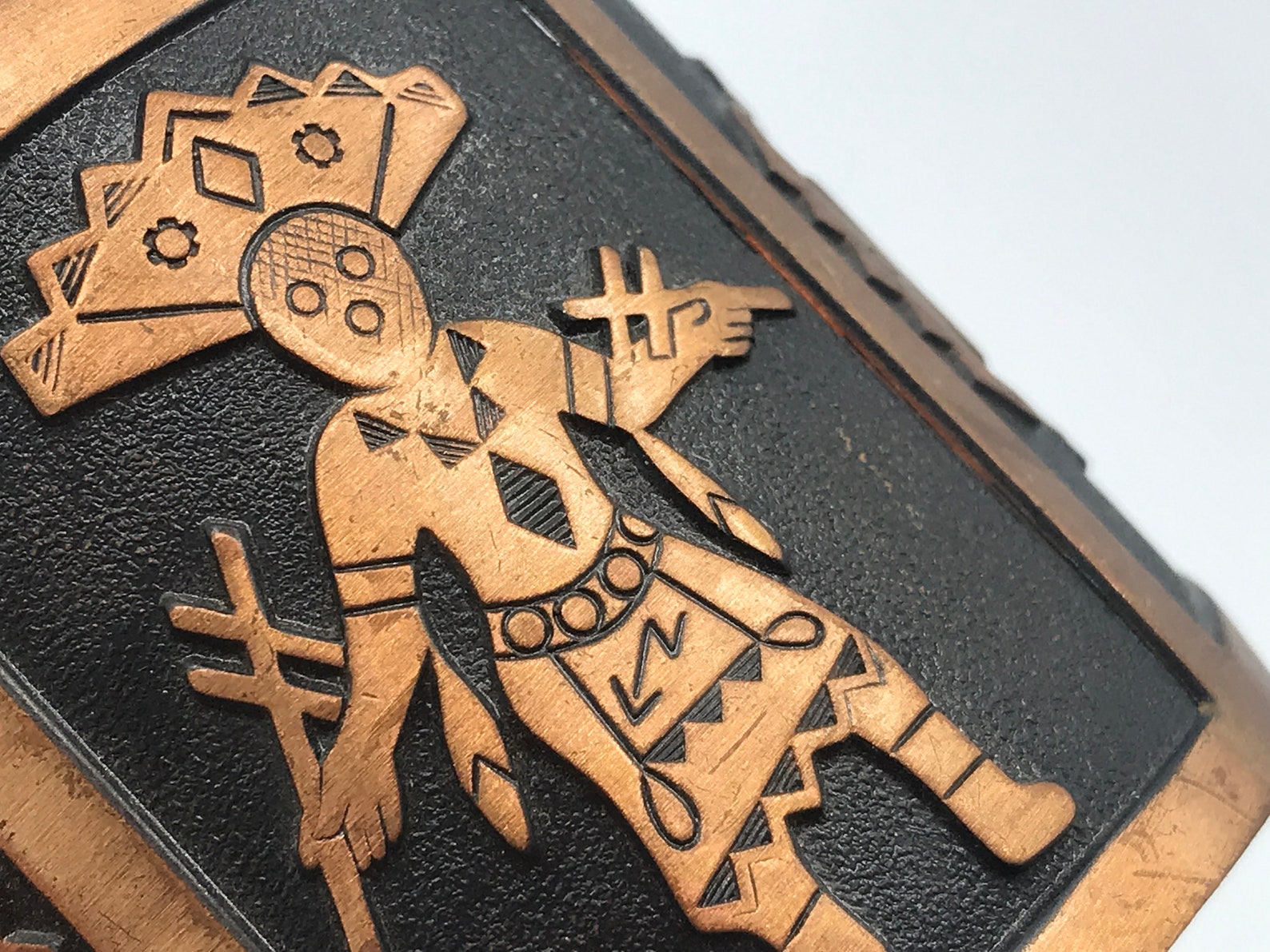 Vintage Bell Trading Post Wide Copper Kachina Cuff Bracelet | Etsy