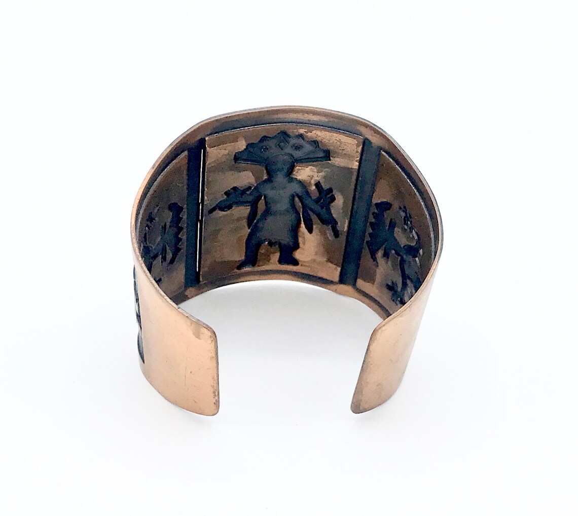 Vintage Bell Trading Post Wide Copper Kachina Cuff Bracelet - Etsy