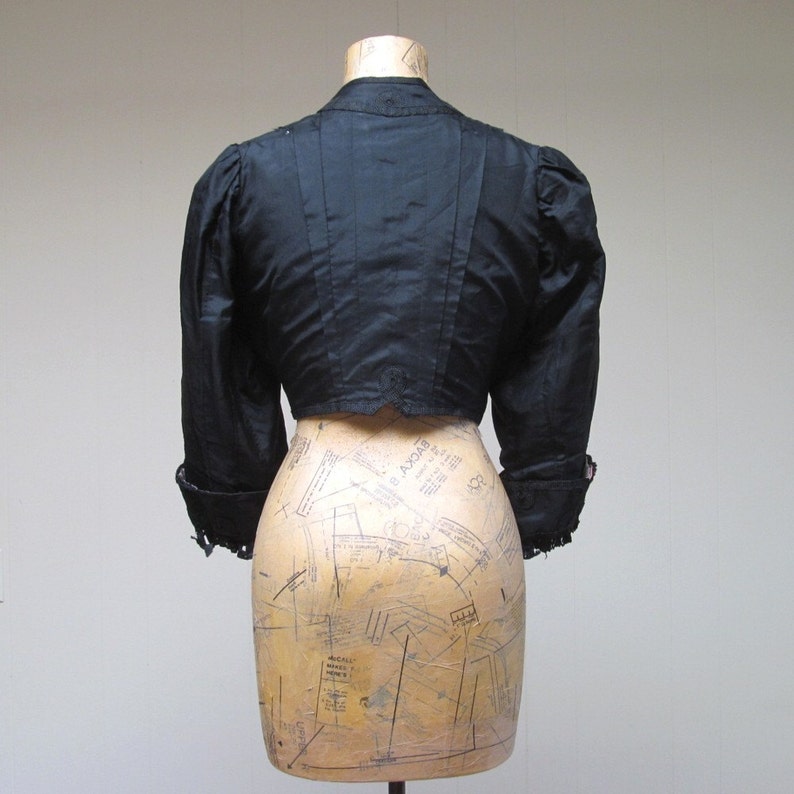 Antique Victorian Bodice 1880s Silk Taffeta Gothic Mourning | Etsy