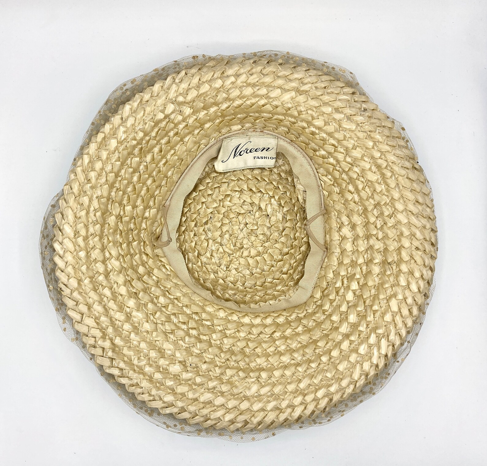 Vintage 1950s Ivory Cello Straw Platter Hat New Look - Etsy