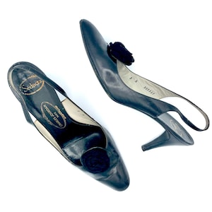 Vintage 1960s Charles Jourdan Paris Shoes Black Leather - Etsy