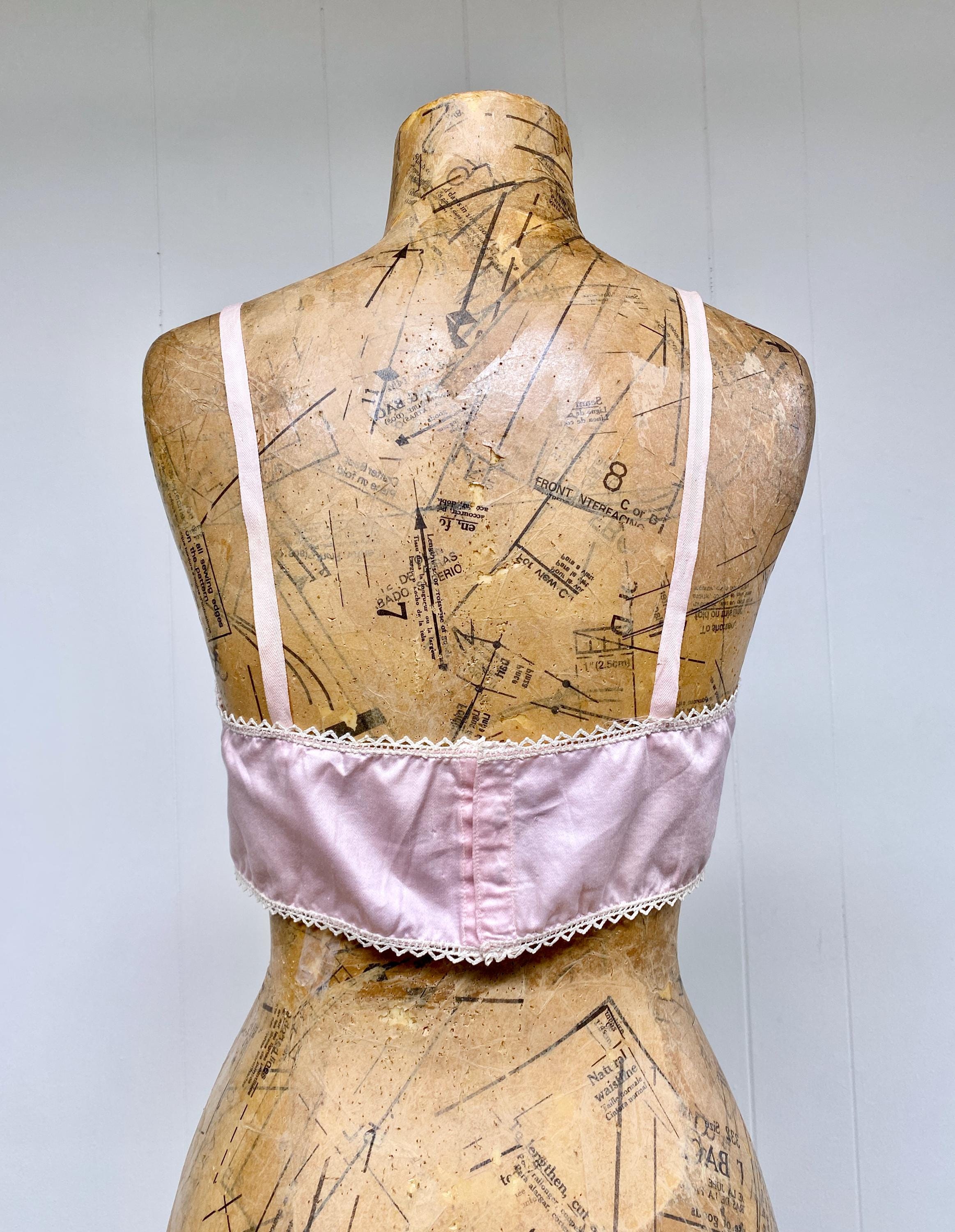 Antique 1920s Pink Cotton Bandeau Brassiere, RARE 20s Flapper Bust ...