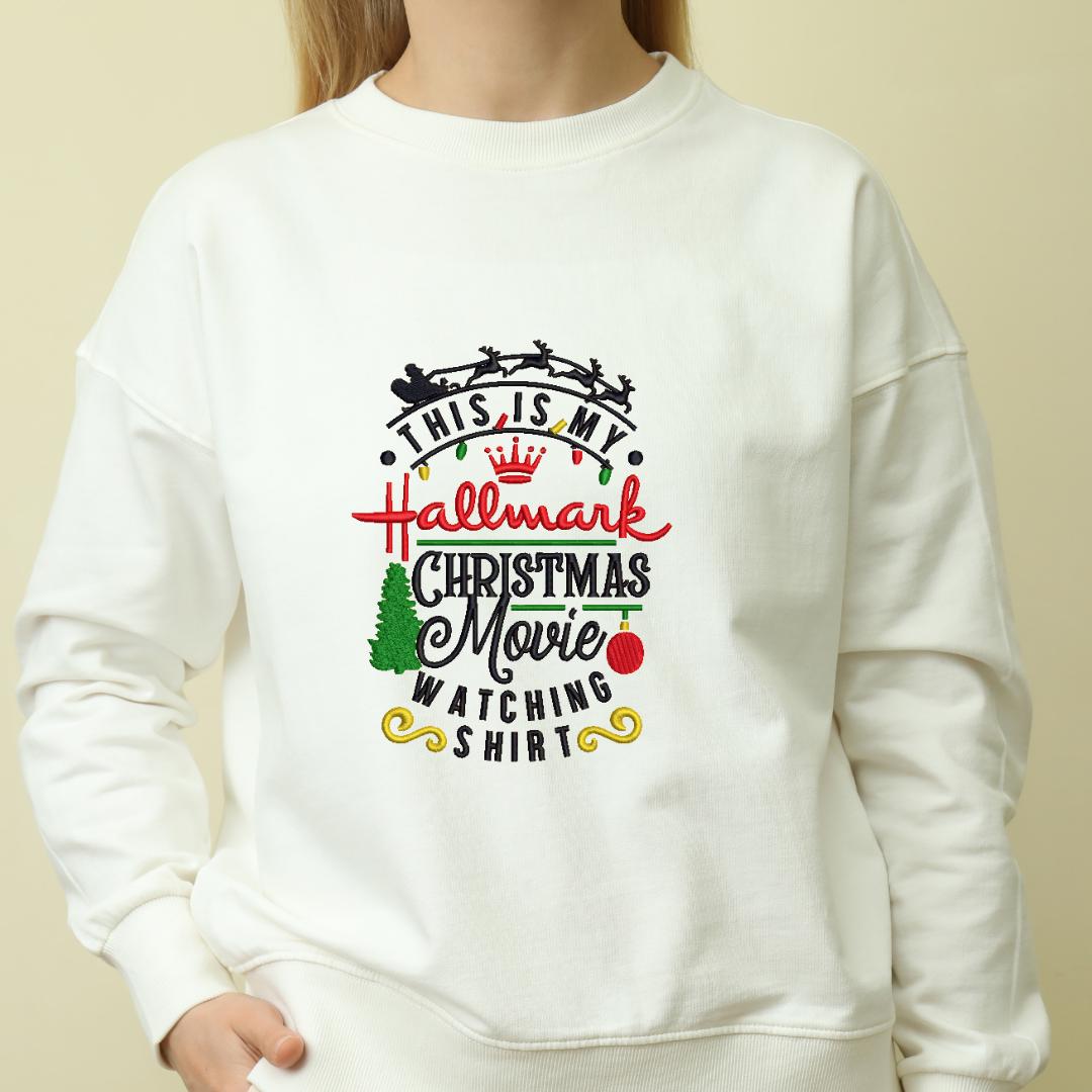 Christmas Machine Embroidery Design, This is My Hallmark Movie, 2 Sizes ...