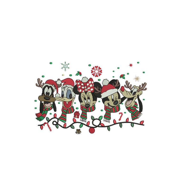 Mickey Christmas Embroidery Design - Etsy