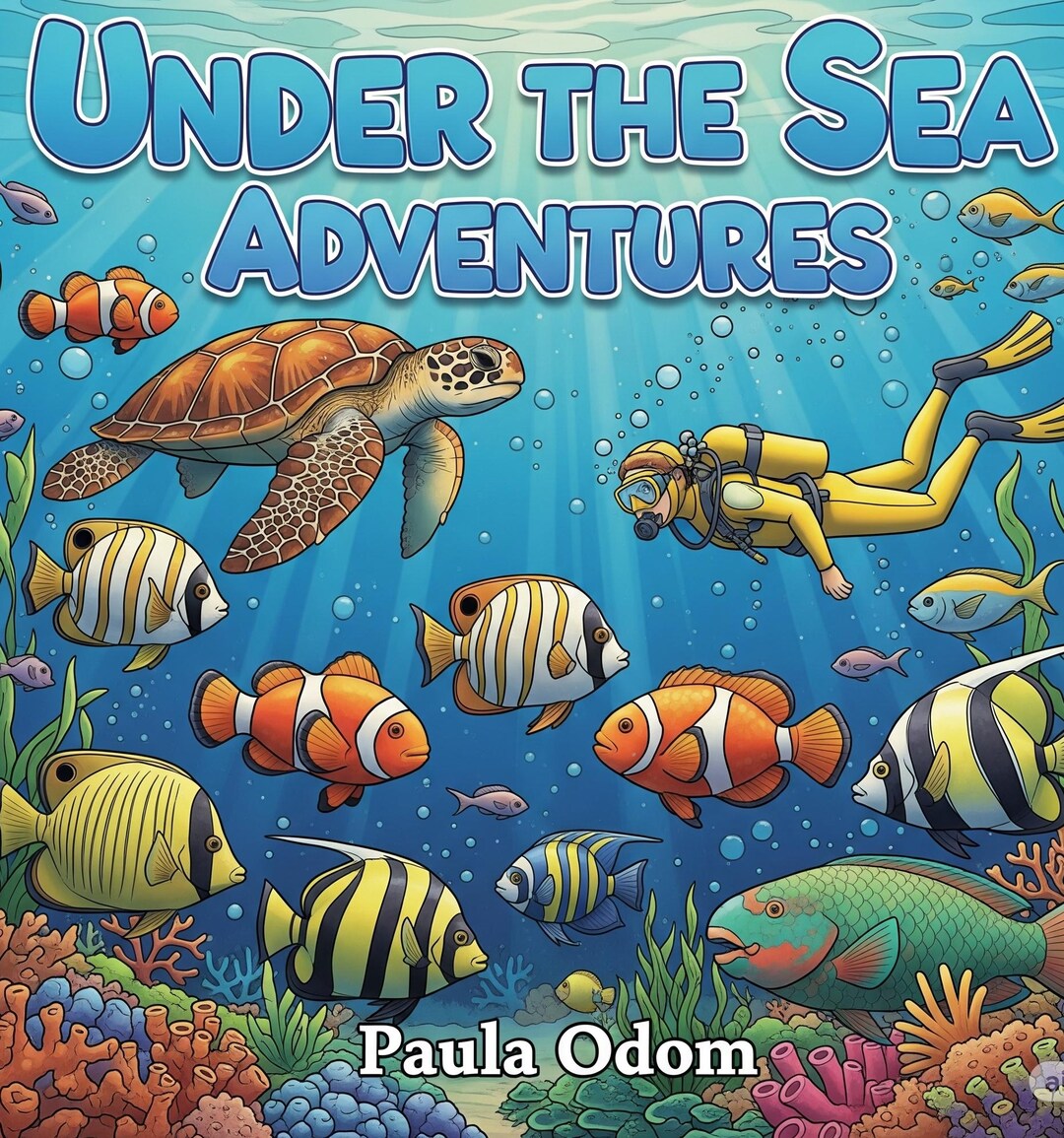 Under the Sea Adventures Coloring Book - Tropical Fish, Sea Turtles ...