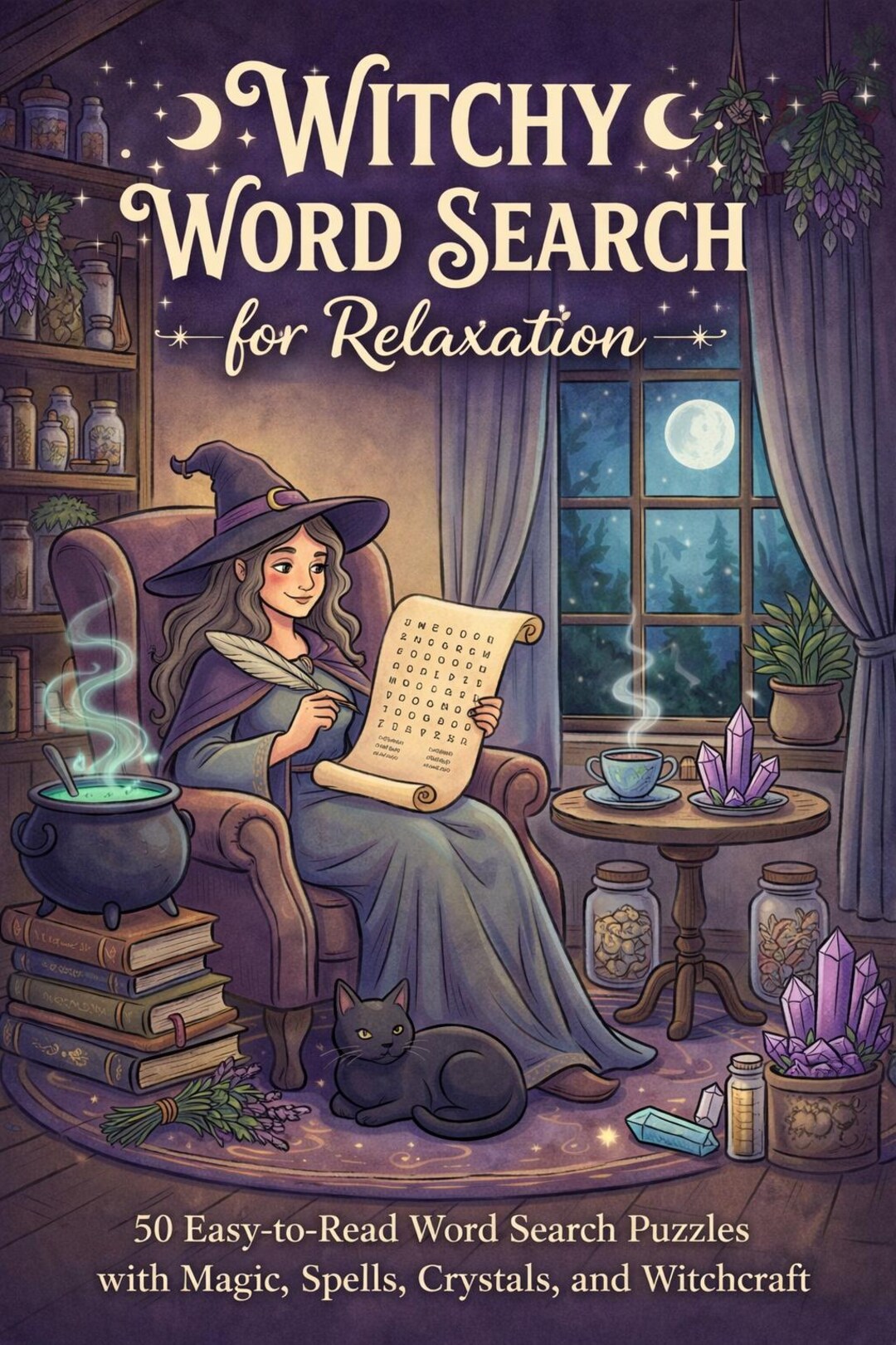 Witchy Word Search Book, 50 Magic Puzzles (digital Download) - Etsy