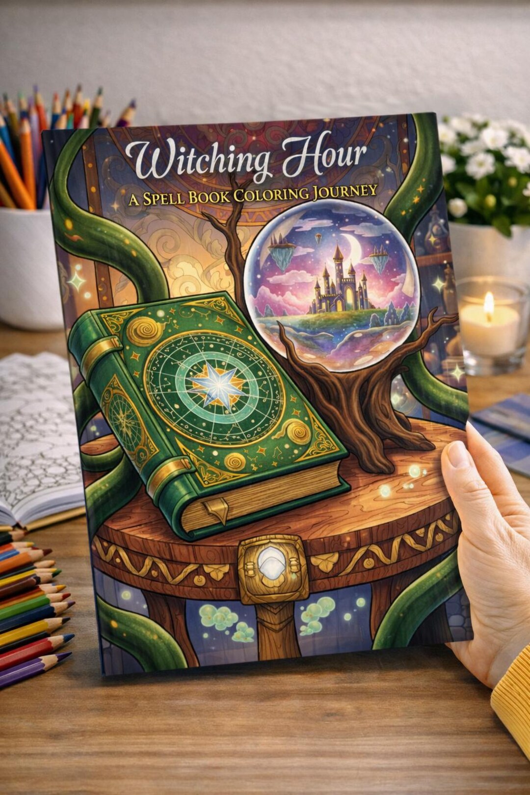 Witching Hour Coloring Book: 30 Grimoire & Magic Designs (printable PDF ...