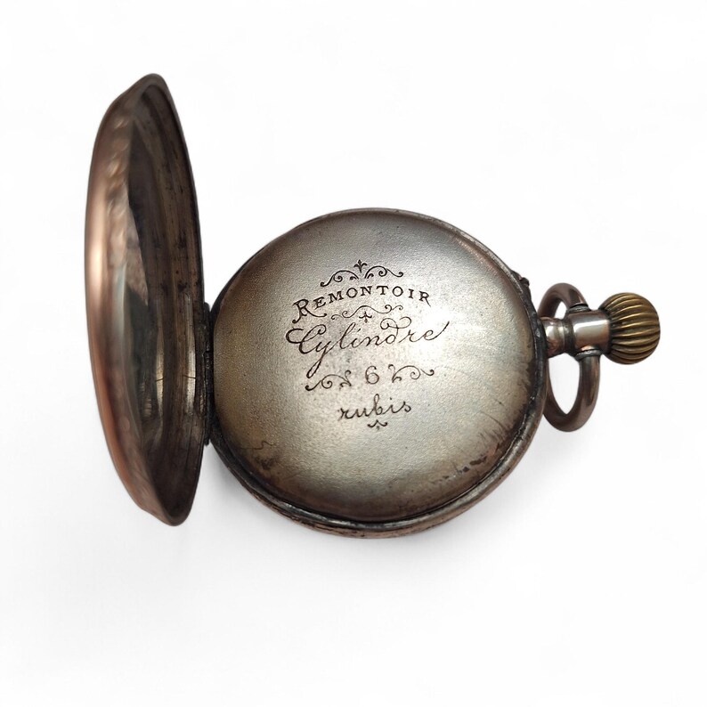 Antique Remontoir Cylindre 6 Rubis Silver-gilt Pocket Watch - Etsy
