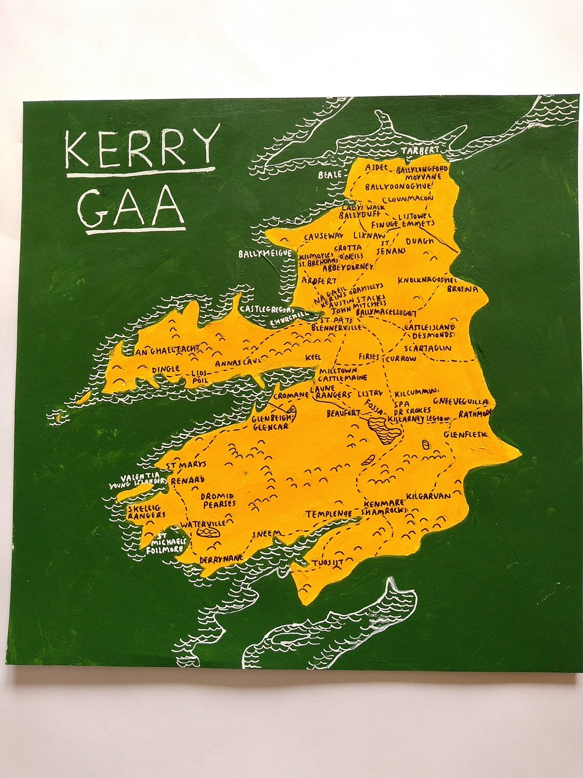 GAA Club Maps gaelic football inspired painting | Etsy