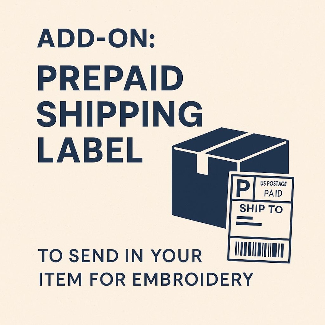 Prepaid USPS Shipping Label to Send Your Item for Embroidery - Etsy