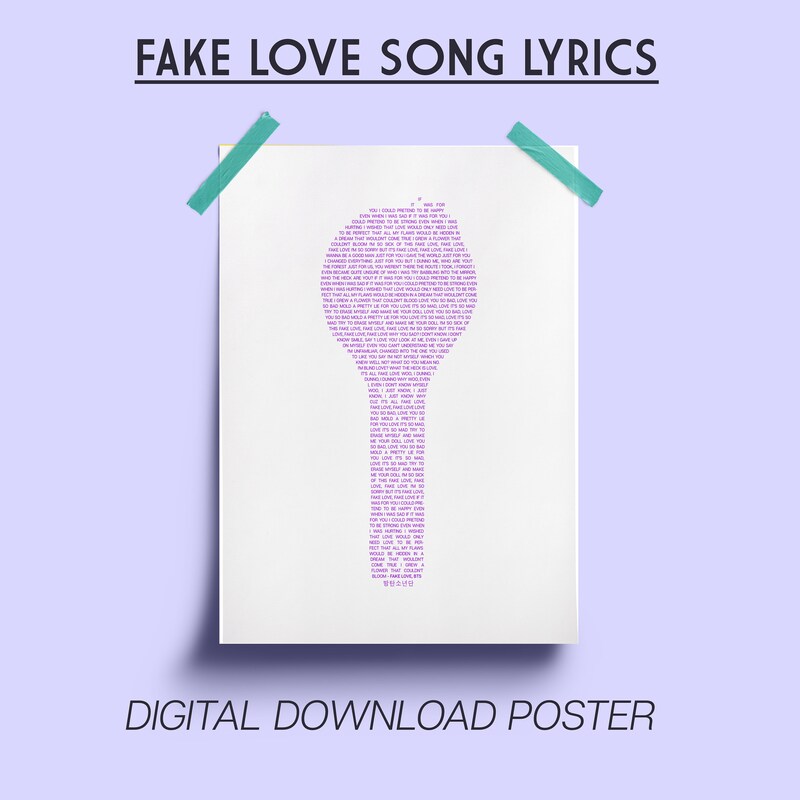 Bts Posters Love Yourself - Etsy