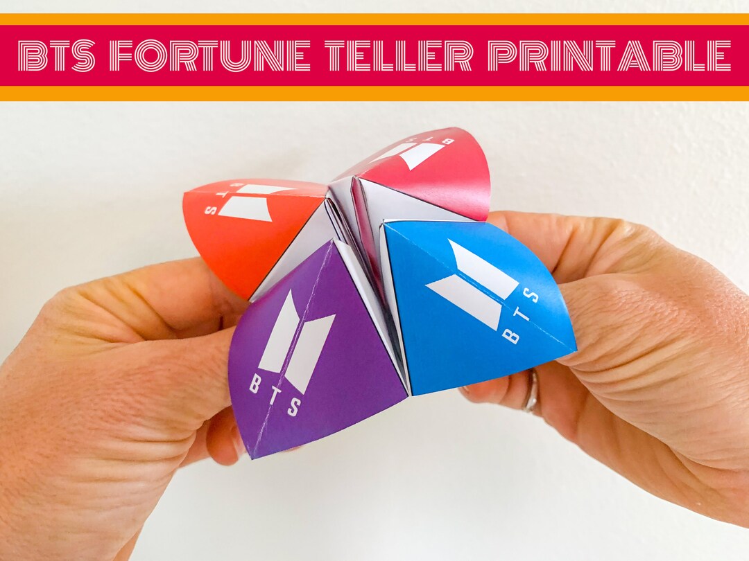 BTS Origami Fortune Teller Dynamite Theme BTS Birthday Party Printable ...