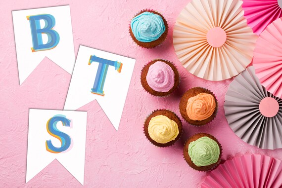 BTS Birthday Party Printable Banner Map of the Soul | Etsy