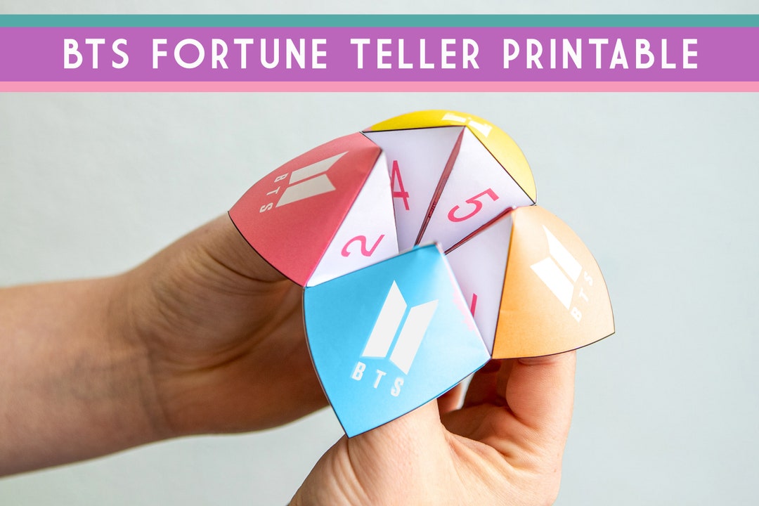 BTS Origami Fortune Teller - BTS Birthday Party Printable - BTS Party ...