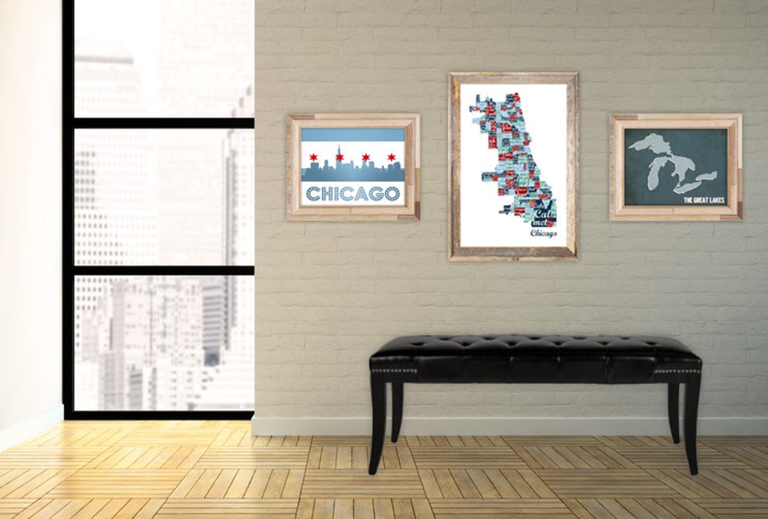 Chicago Neighborhoods Map, Chicago Flag, Great Lakes, Midwest ...