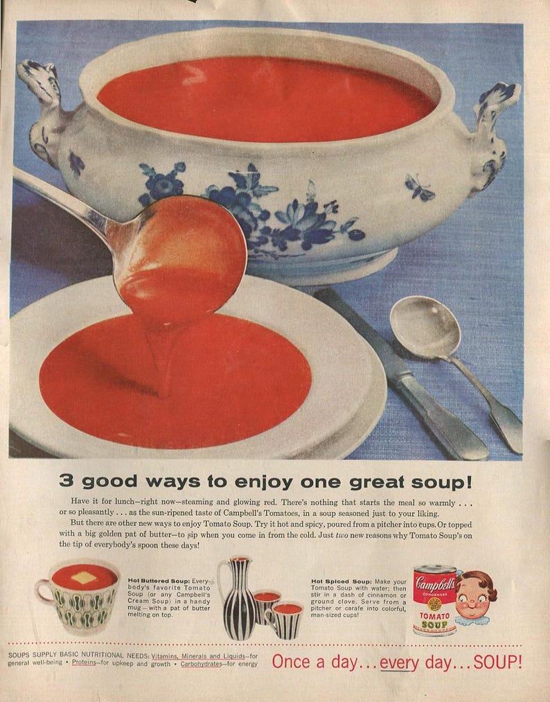 Vintage Campbell's Soup Ads – 1920s-1960s Ephemera, Set of 10 - Etsy